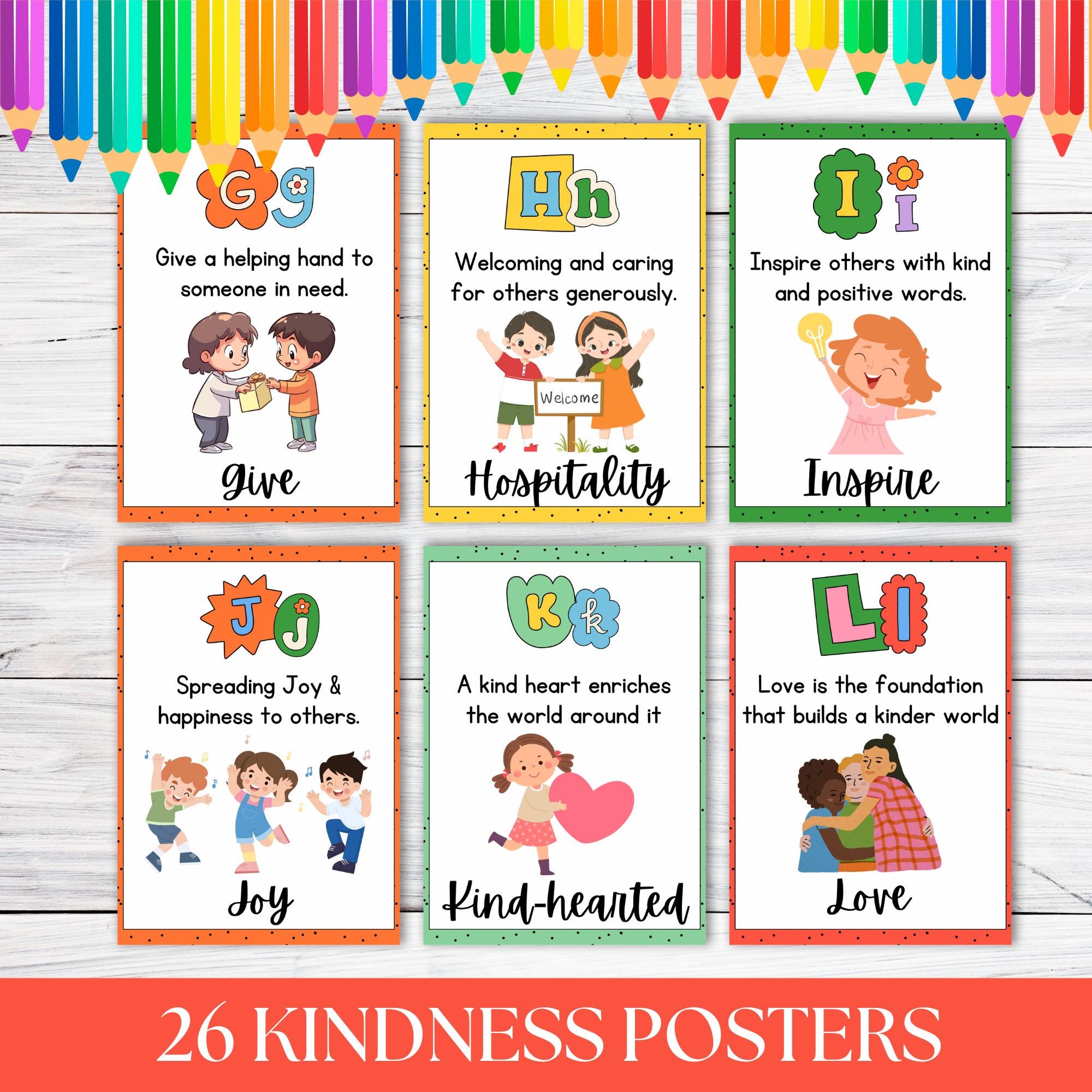 Abc's of Kindness Alphabet Poster | Random Acts of Kindness Week ...