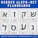 Hebrew Alphabet Flashcards | 22 Hebrew Letter Flashcards | Hebrew Aleph ...