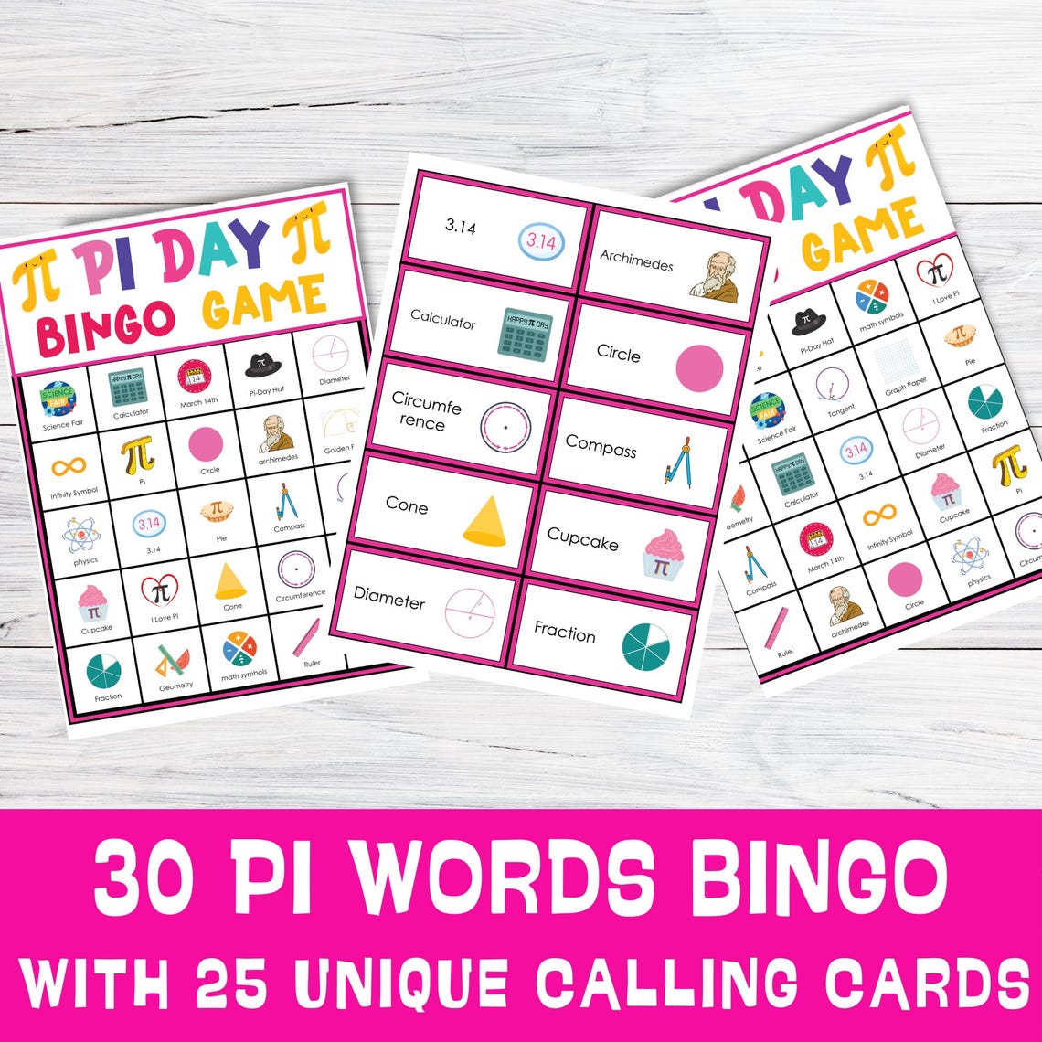 No Prep Pi Day Bingo Game | A Fun Math/pi Day Activities for Kids ...