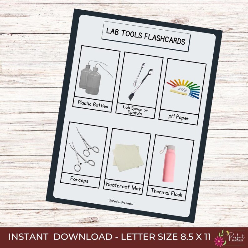 Lab Tools Flashcards | Science Lab Safety Equipment Vocabulary Cards ...
