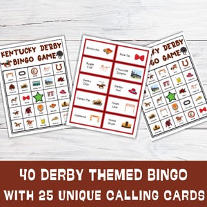 No Prep Kentucky Derby Bingo Game | A Fun Derby Party Game | Horse Race ...