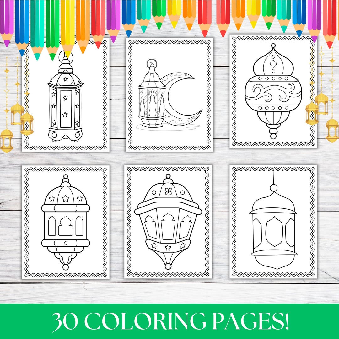 Ramadan Lantern Coloring Pages | Ramadan & Eid Activities for Kids ...