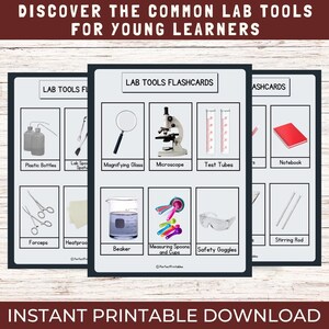 Lab Tools Flashcards | Science Lab Safety Equipment Vocabulary Cards ...