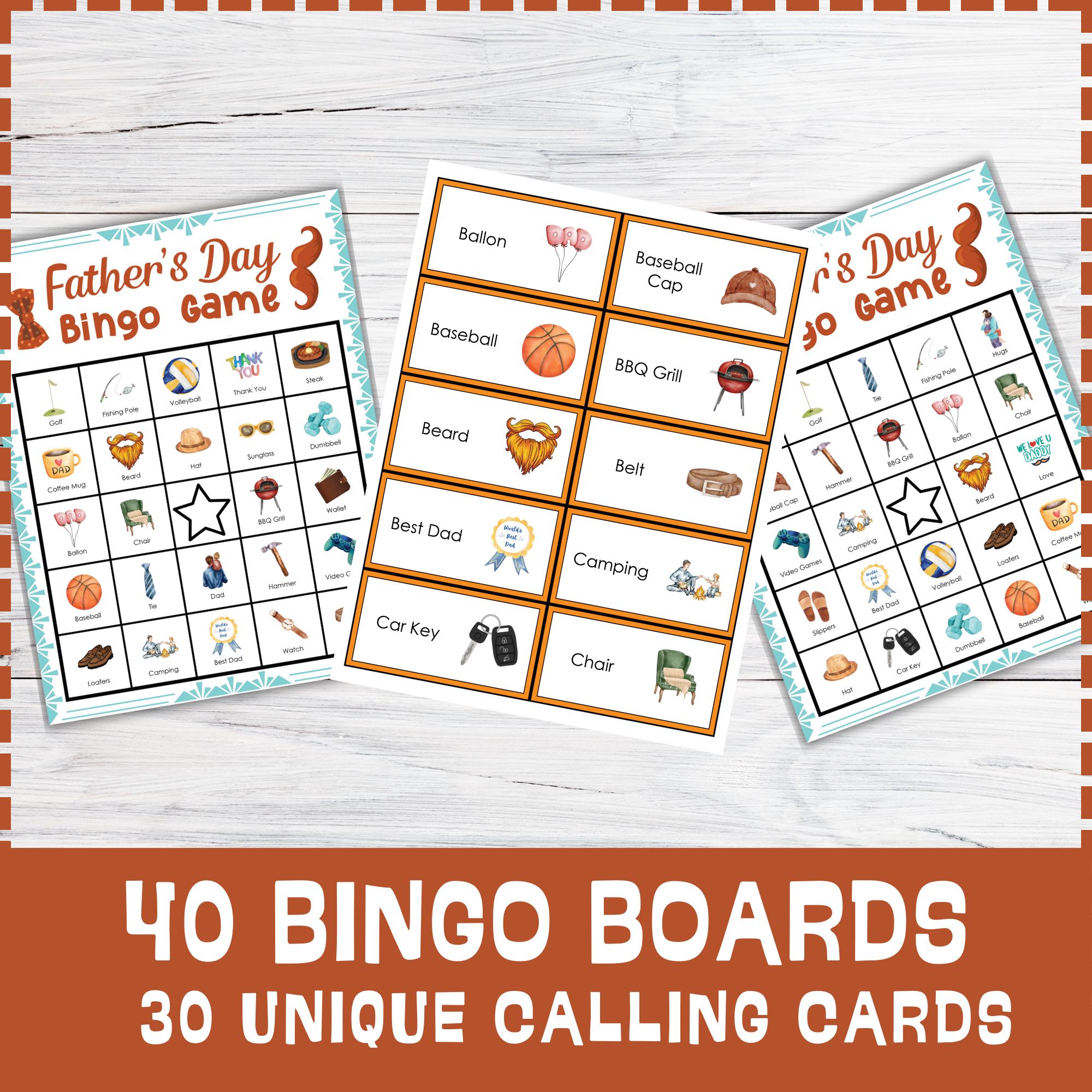 No Prep Fun Happy Father's Day Bingo Game, Fathers Day Activities for ...