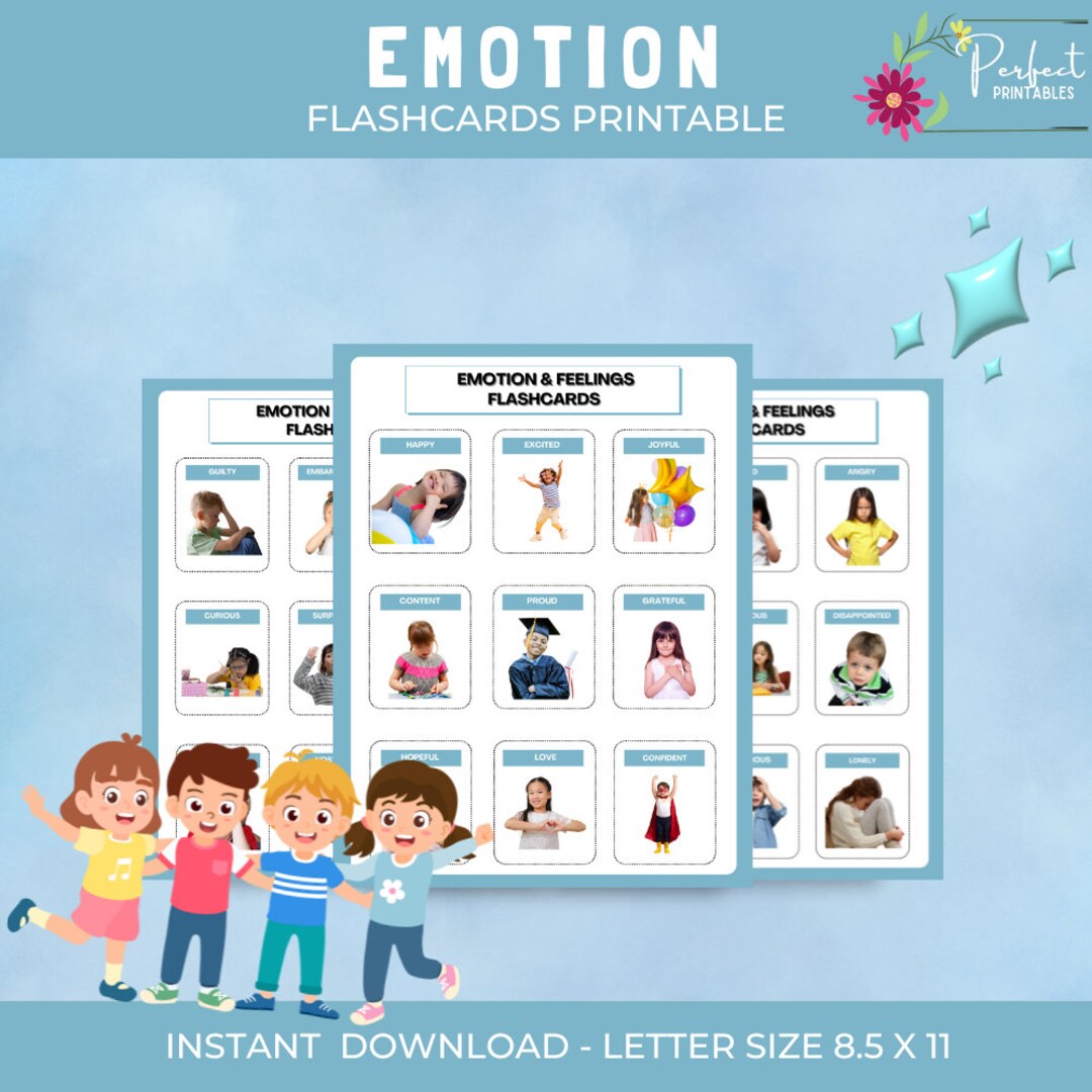 Emotions & Feelings Flashcards Autism Special, Special Education Flash ...