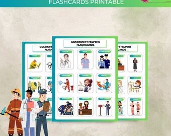 Community Helpers Flash Cards, Community Helpers Worksheets for ...