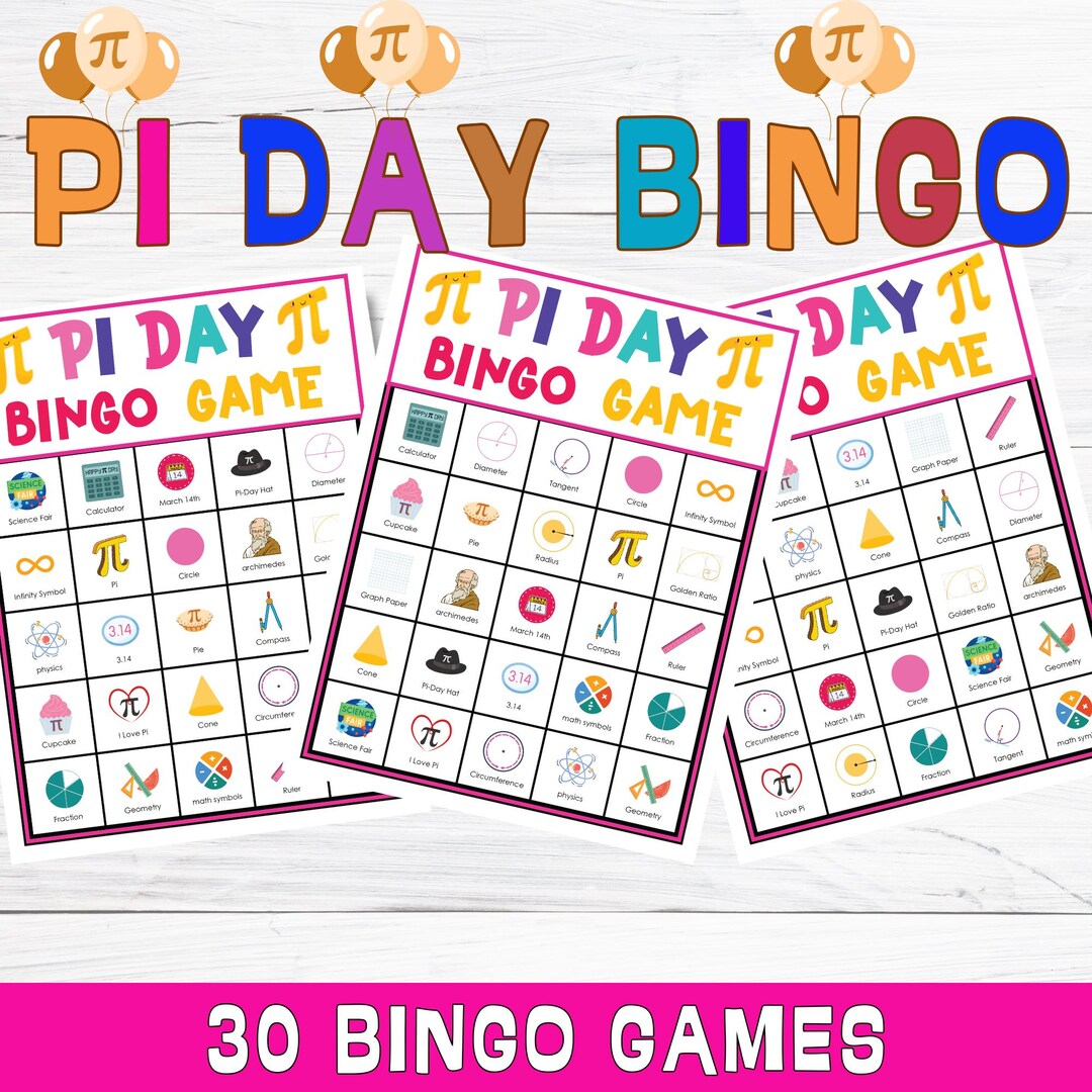 No Prep Pi Day Bingo Game | A Fun Math/pi Day Activities for Kids ...