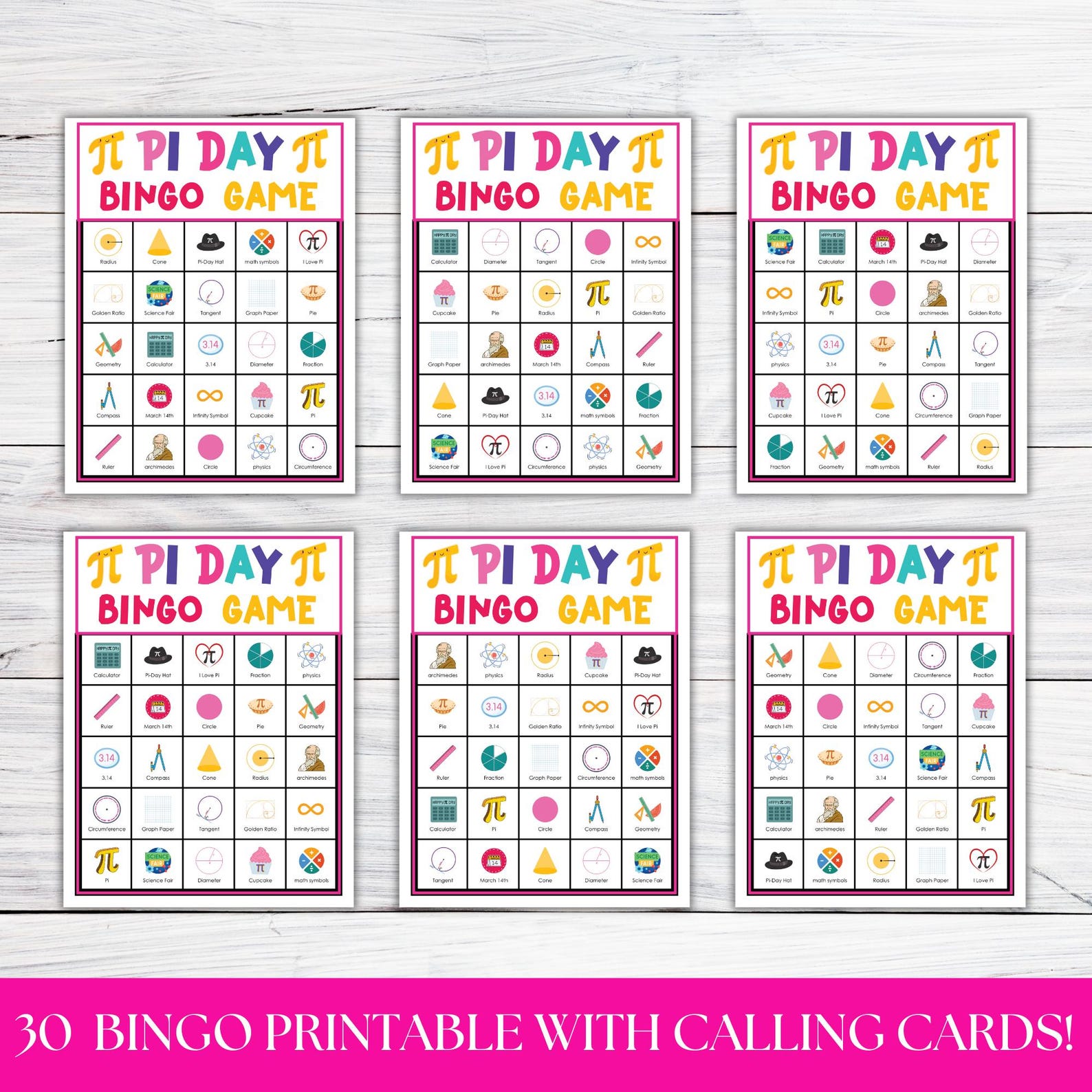 No Prep Pi Day Bingo Game | A Fun Math/pi Day Activities for Kids ...