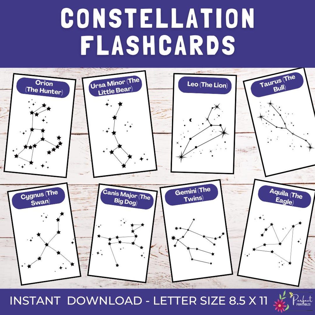 Constellation Flashcards - Explore the Night Sky! Astronomy Flashcards ...