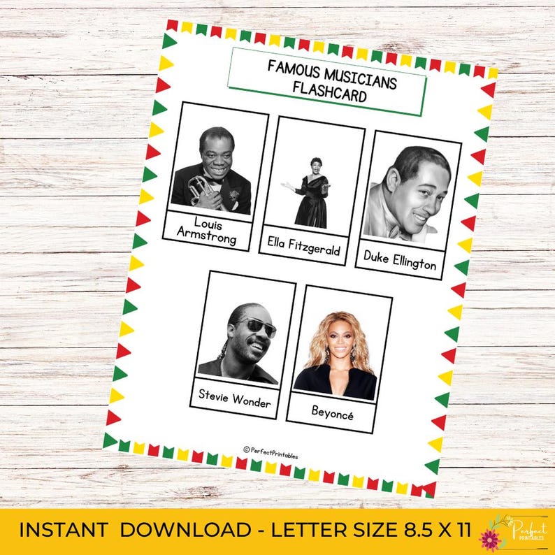 Famous African American Flashcards | Black History Month Activities ...
