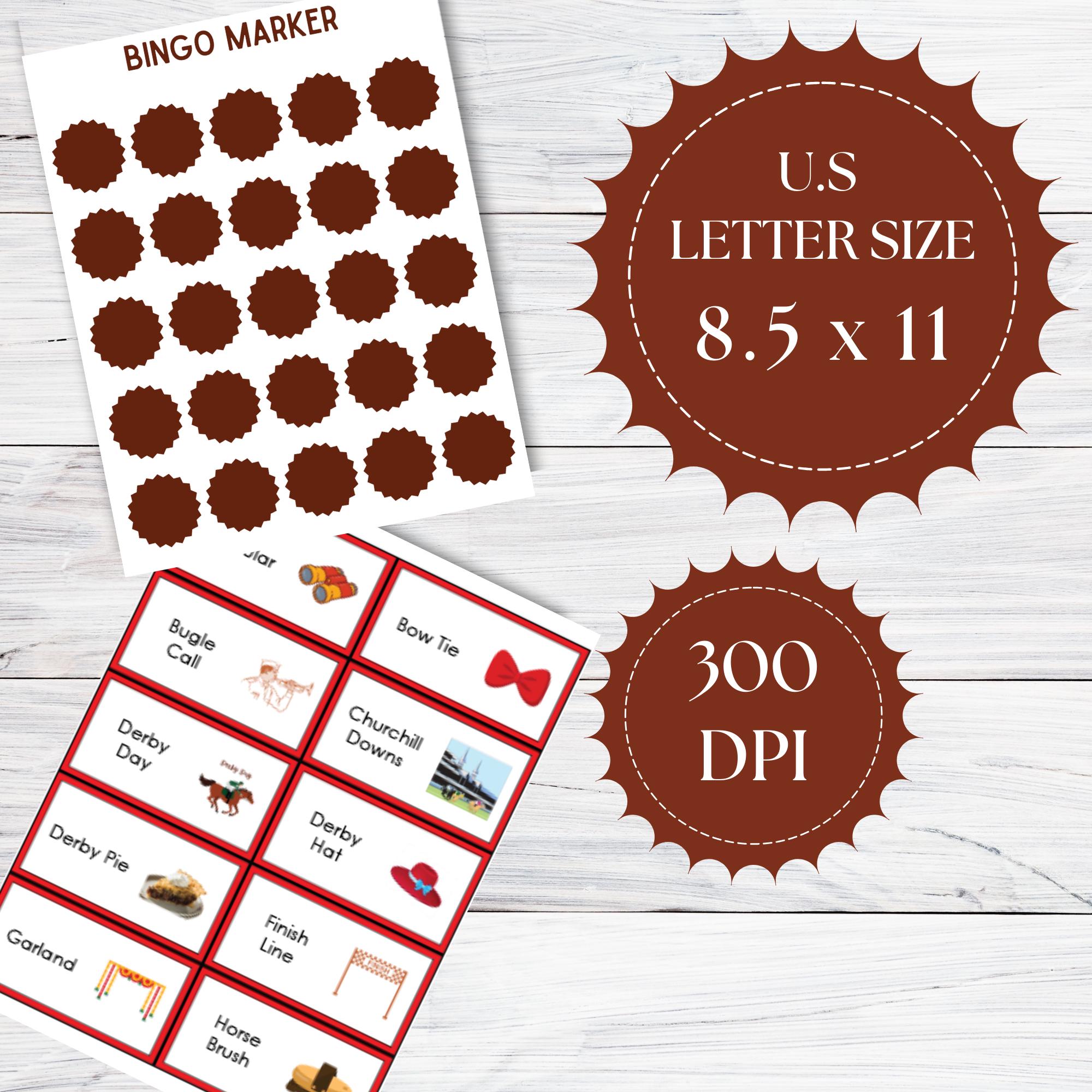 No Prep Kentucky Derby Bingo Game | A Fun Derby Party Game | Horse Race ...