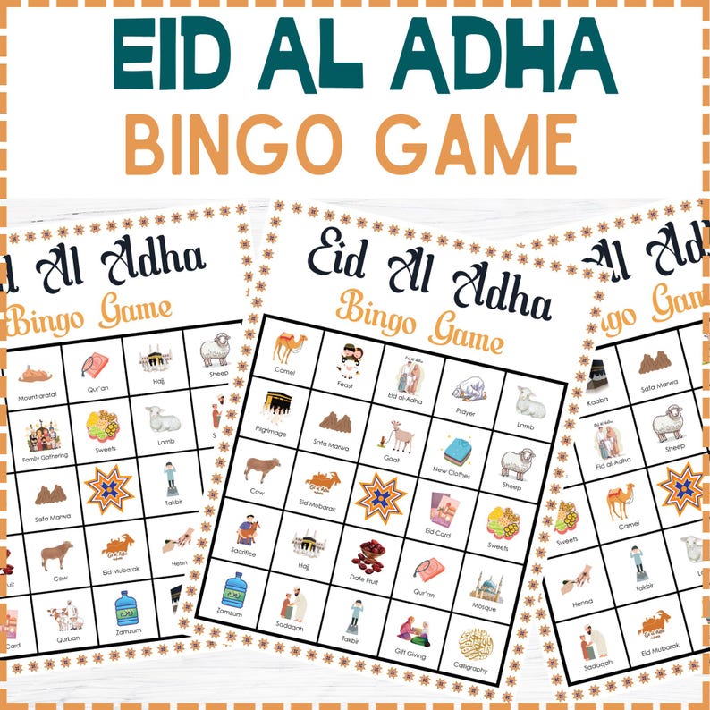 Eid Al Adha Bingo Game | Hajj Activity, Eid Al Adha Game for Kids | Eid ...