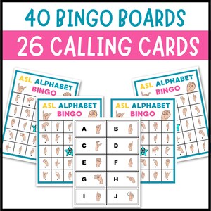 ASL American Sign Language Alphabet Bingo Games Activities Basic Hand ...