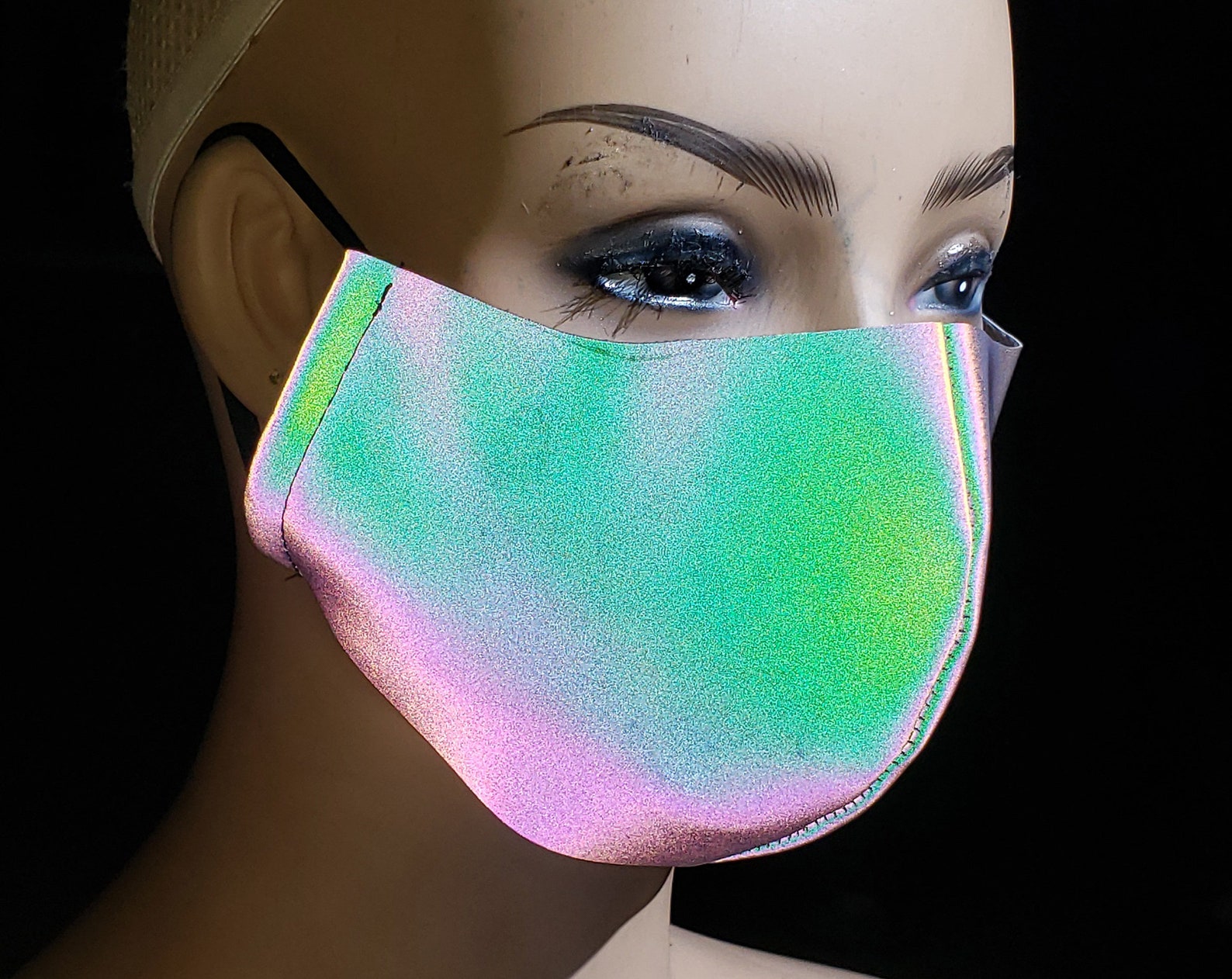 Holographic Rainbow Reflective Iridescent Dust Mask/Mouth | Etsy