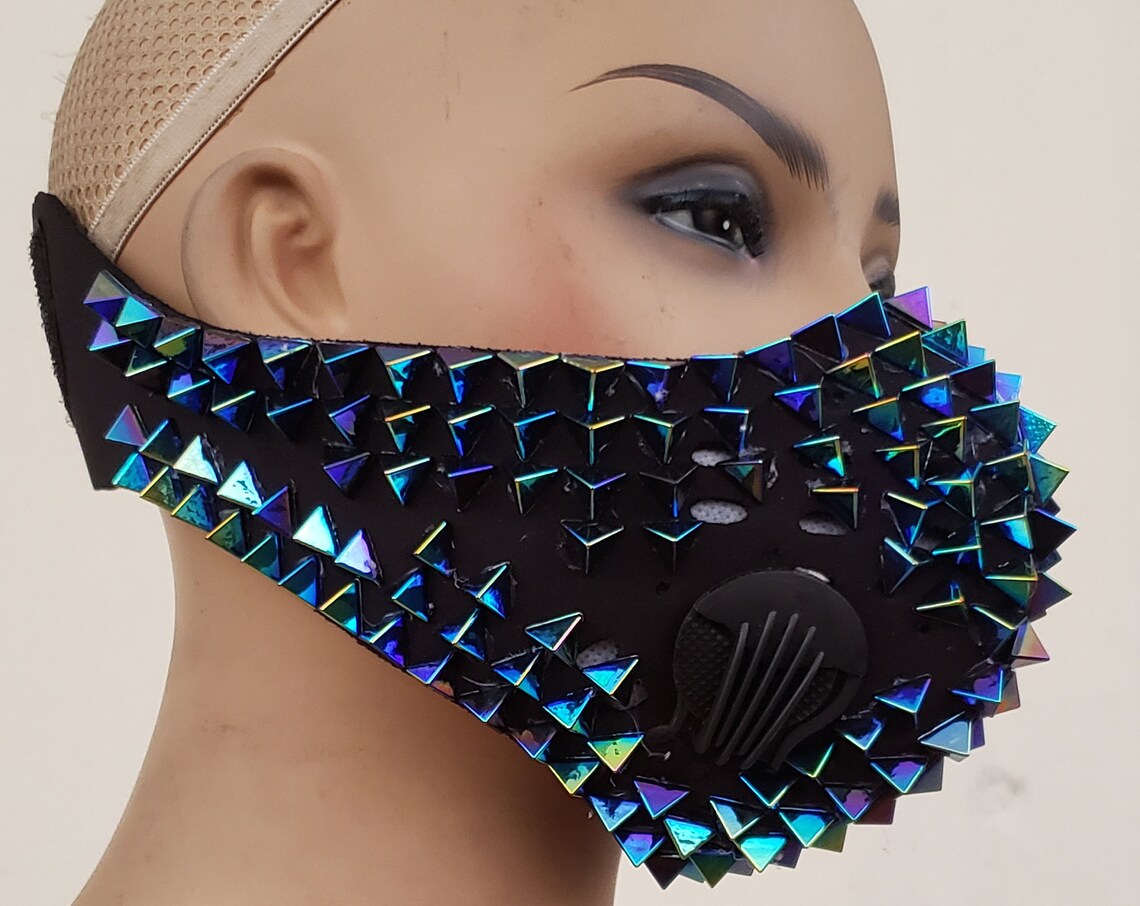 Studded Mask/Half Face Mask/Dust Mask/Mouth Mask/Halloween | Etsy