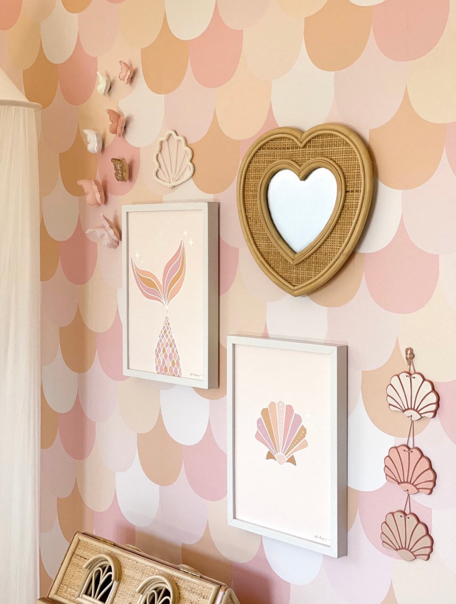 Boho Coastal/ Mermaid Art Prints Seashell | Etsy