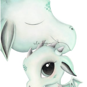 Dex and Dad. Dragon Art Print - Etsy