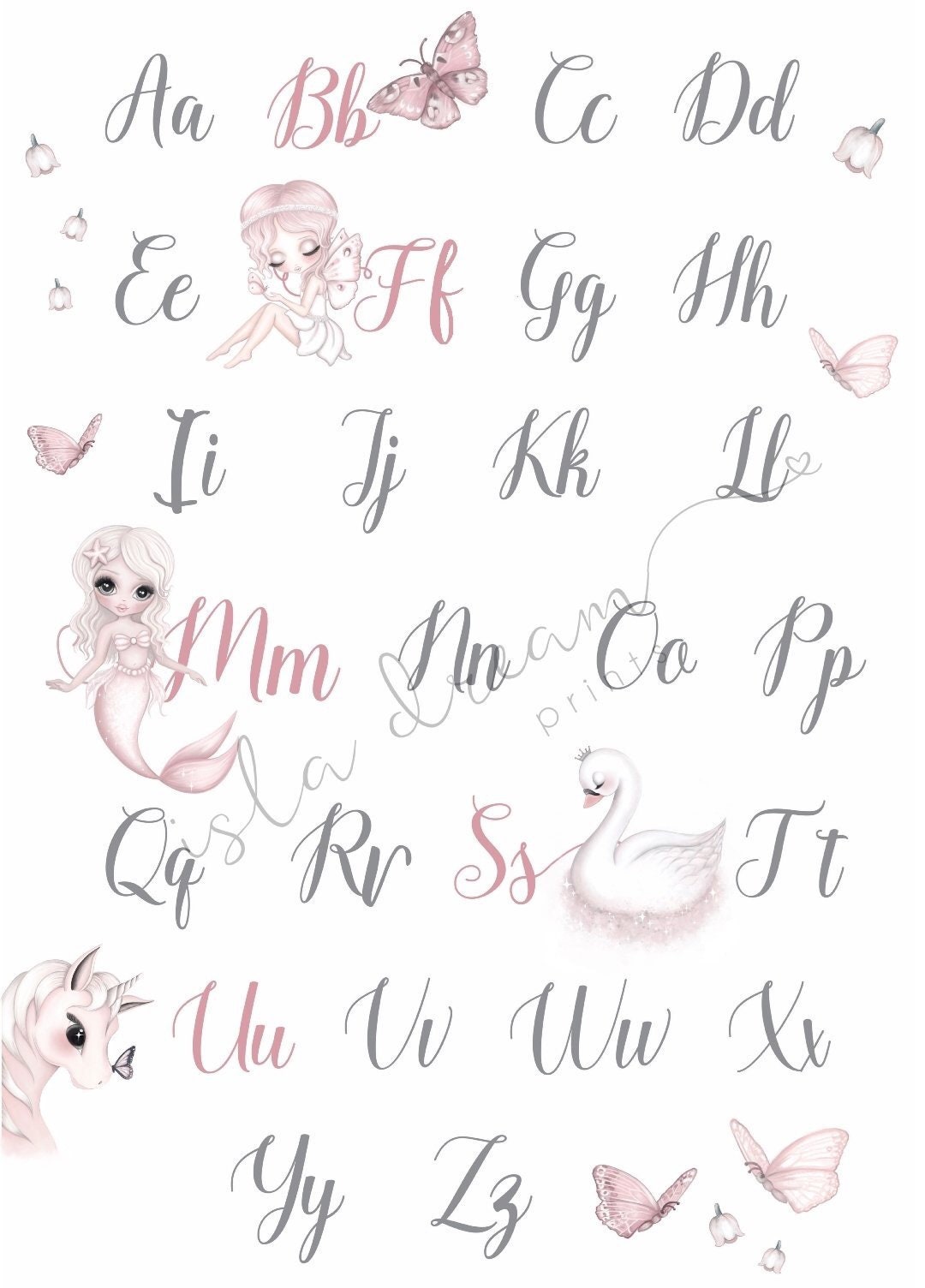 Whimsical Alphabet Poster 50x70cm - Etsy