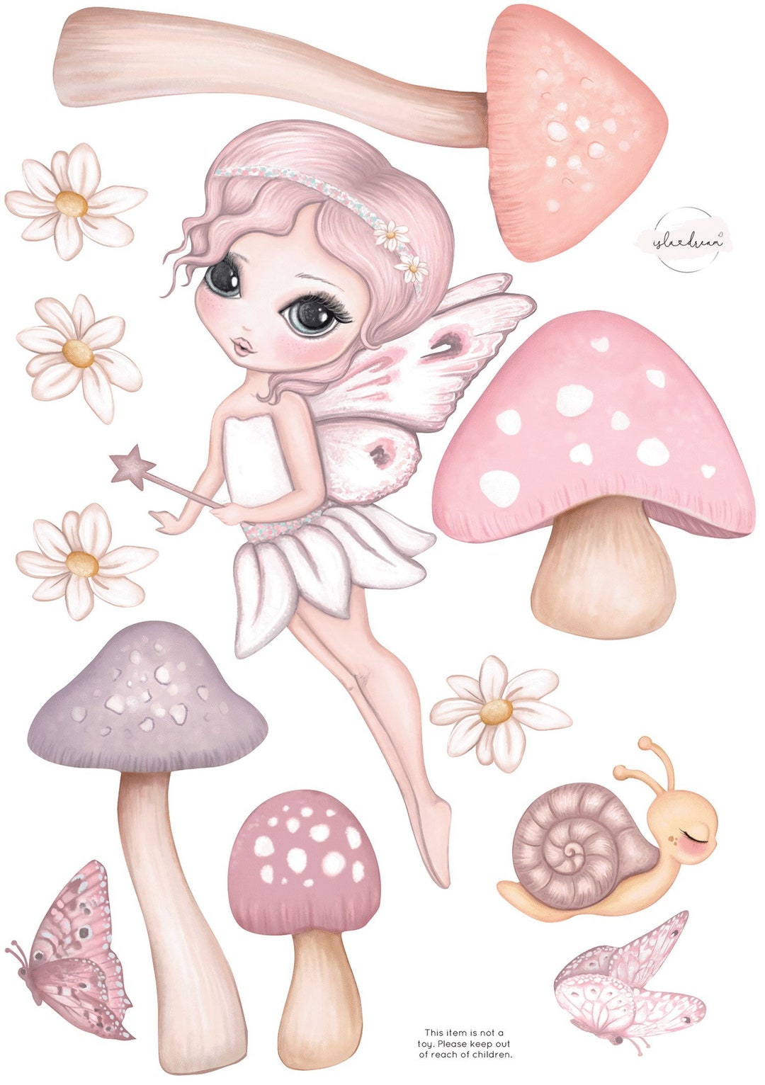 Flying Graces Garden Fabric Wall Decals - Etsy