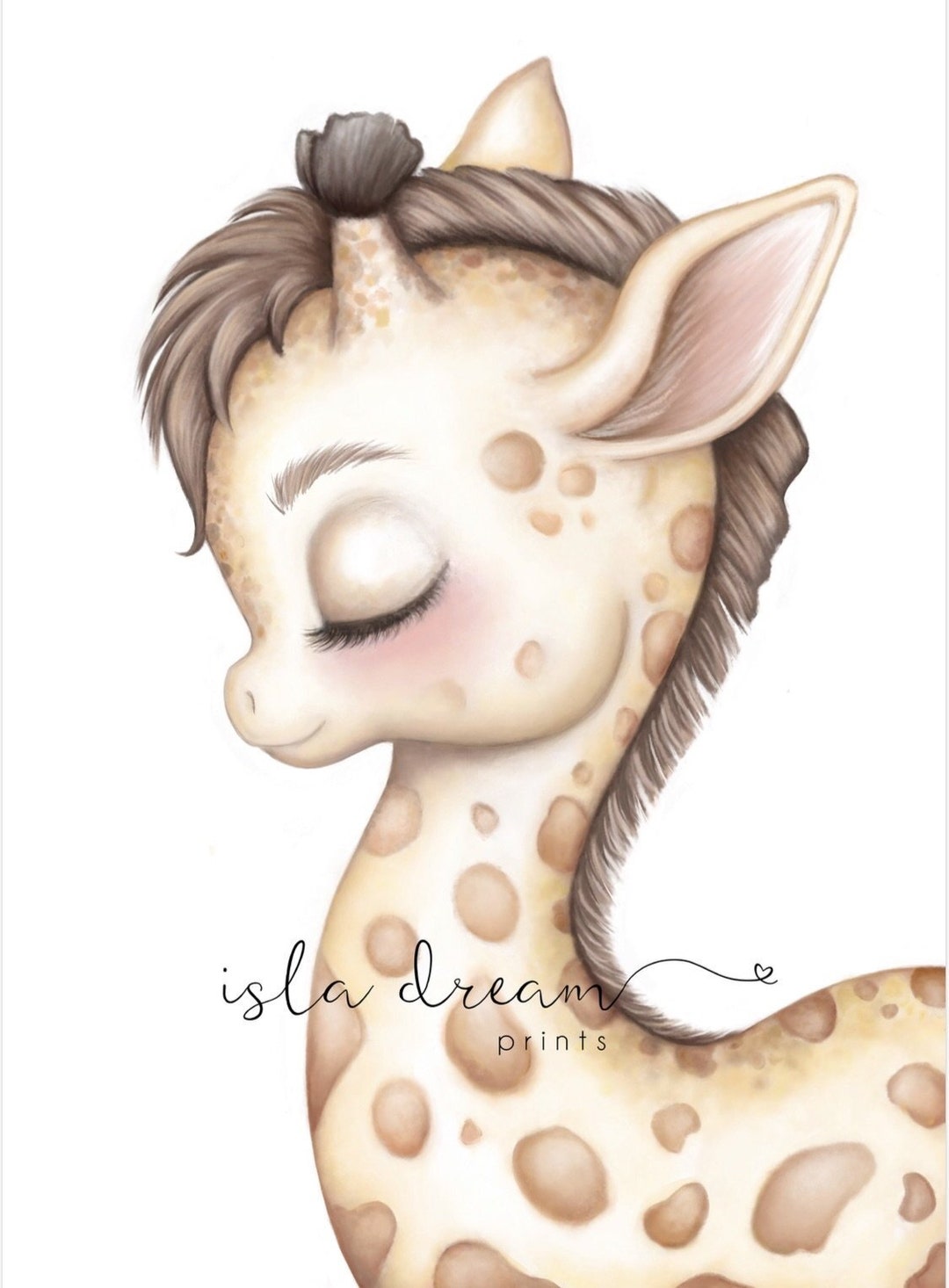 Gerald the Giraffe. Art Print - Etsy