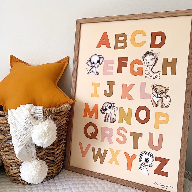 Jungle Animal Alphabet Poster - Etsy Ireland