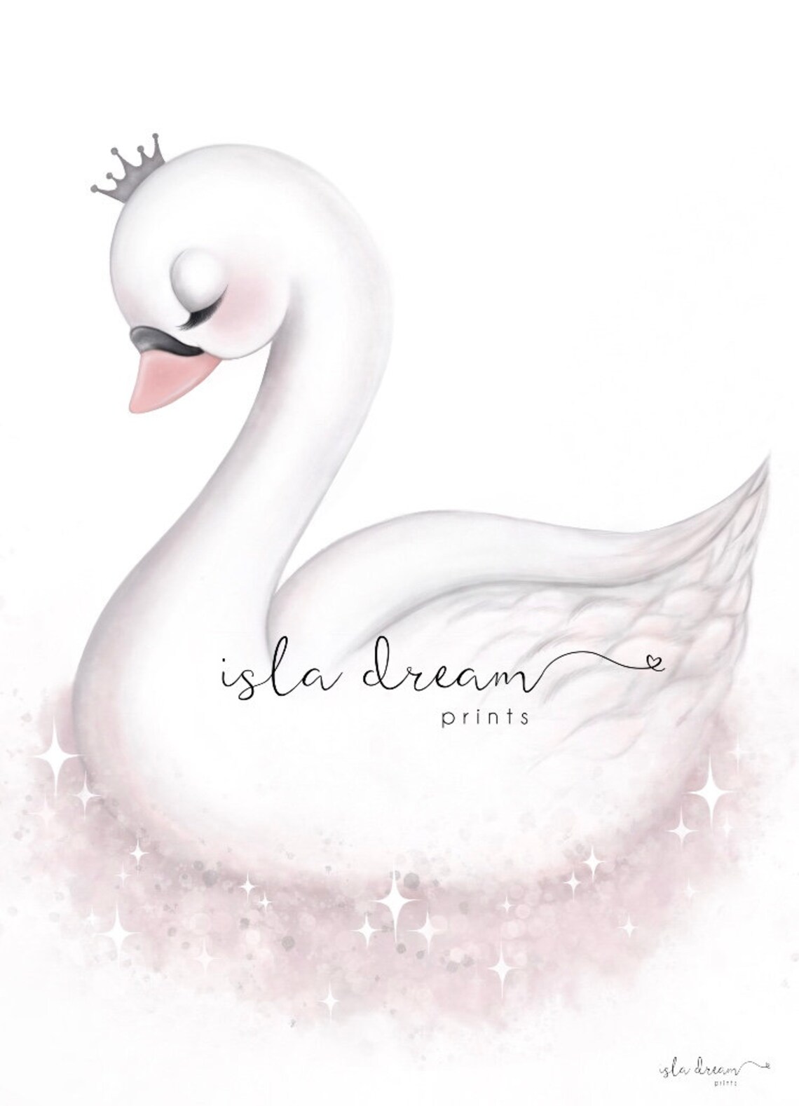 ANGEL the Swan. Art Print - Etsy