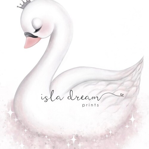 ANGEL the Swan. Art Print - Etsy