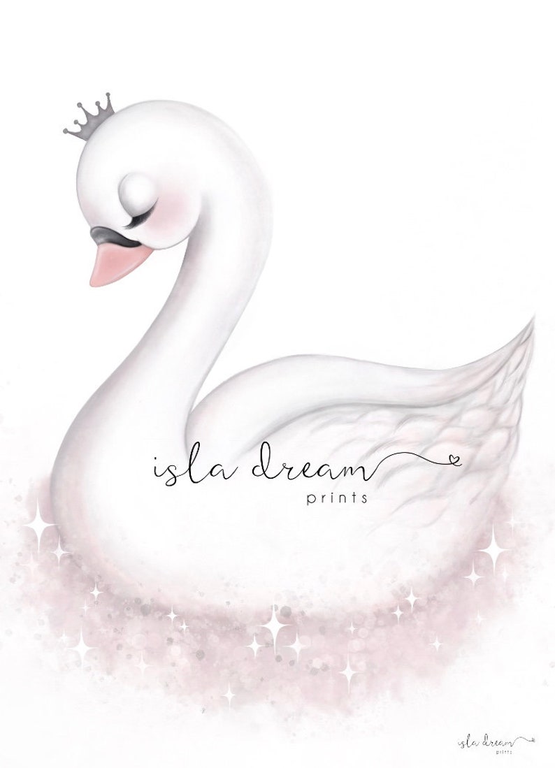 ANGEL the Swan. Art Print - Etsy