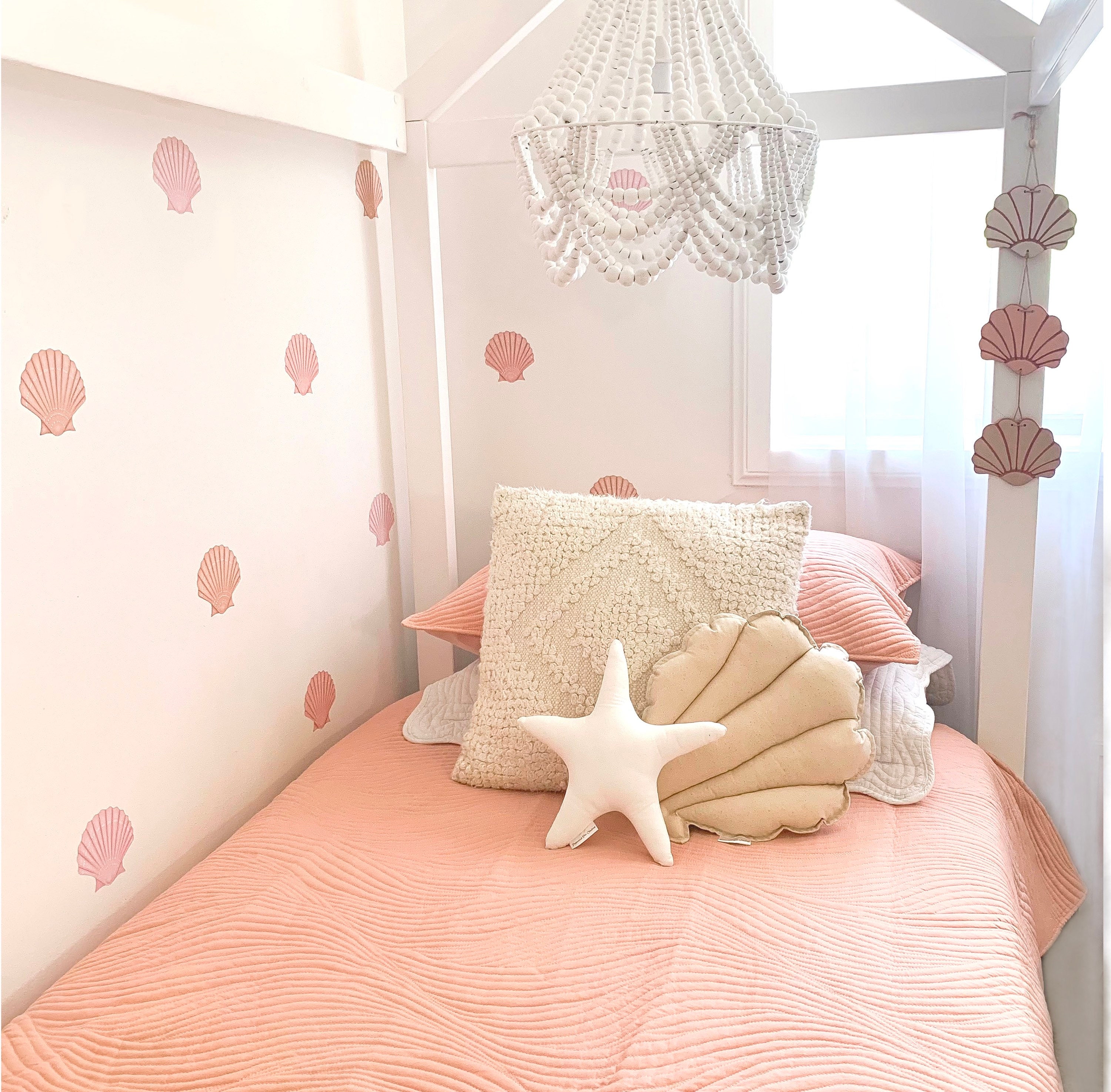 Sea Shell Fabric Wall Decals A3 (multiple Colours) - Etsy