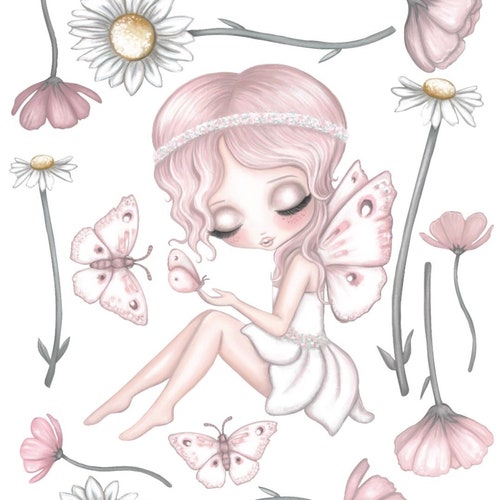 Flying Graces Garden Fabric Wall Decals - Etsy