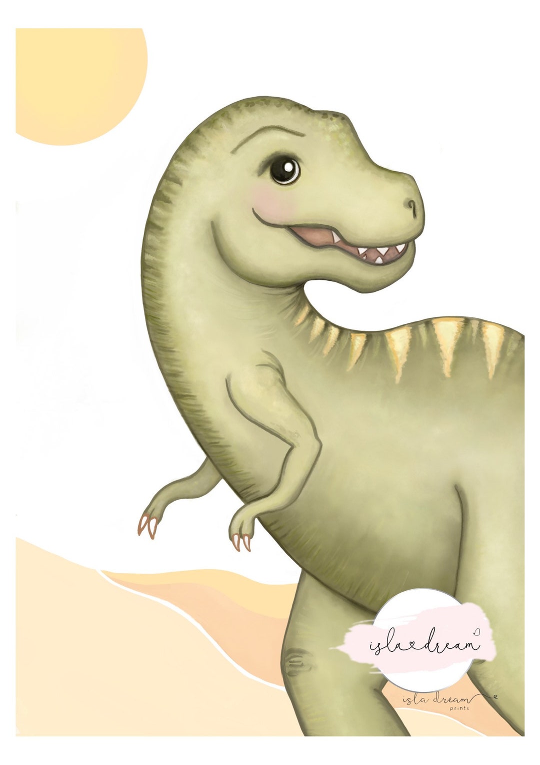 Terry the Tyrannosaurus Rex Dinosaur Art Print - Etsy