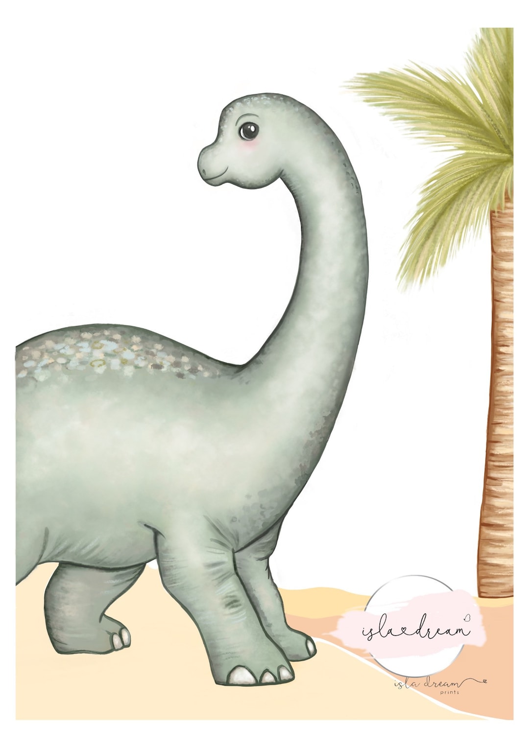 Bernard Brachiosaurus Dinosaur Art Print - Etsy