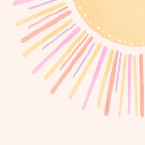 Pastel Sun Art Print- Kids Playroom Decor - Etsy