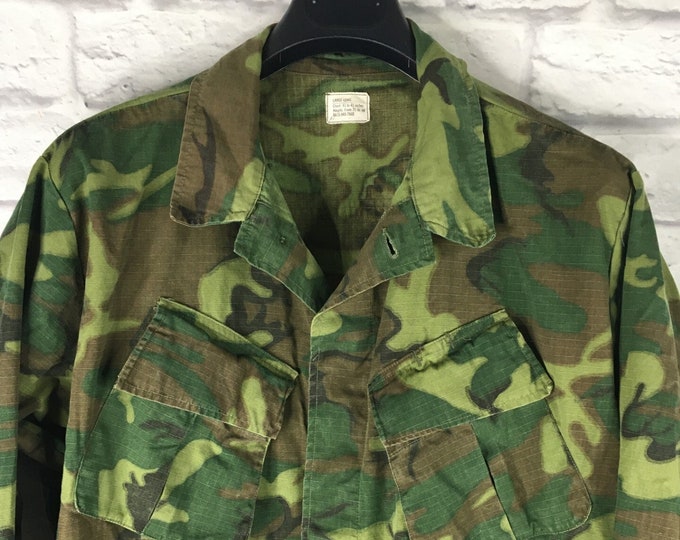 Vietnam War ERDL Jungle Fatigue Jacket Size: Large - Long #2 - Etsy