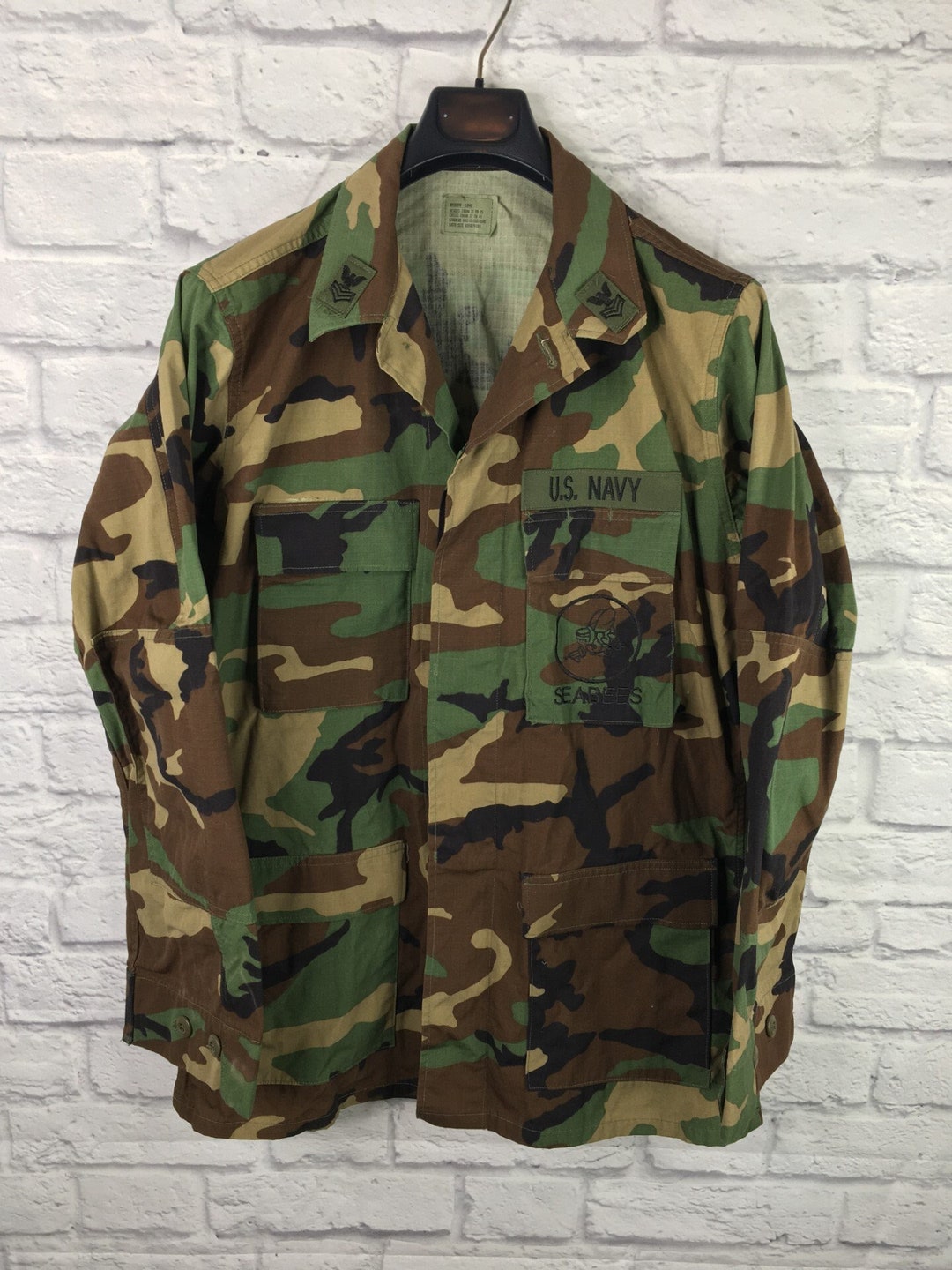 Seabees Marked Summer Weight BDU Jacket Size: Medium Long 11 - Etsy