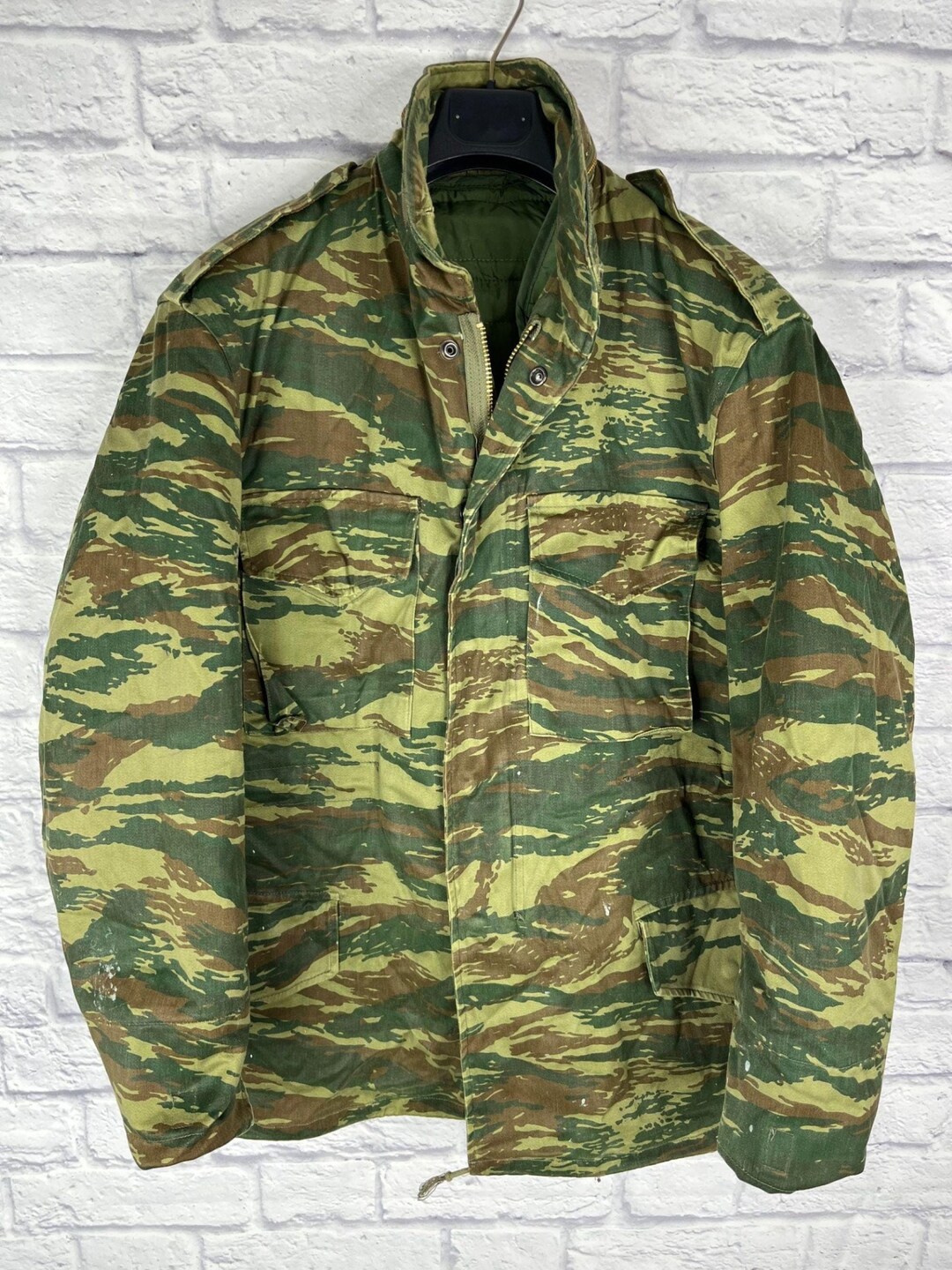 Vintage Greek Lizard Camo Field Jacket W/ Liner Size: Large - Regular ...