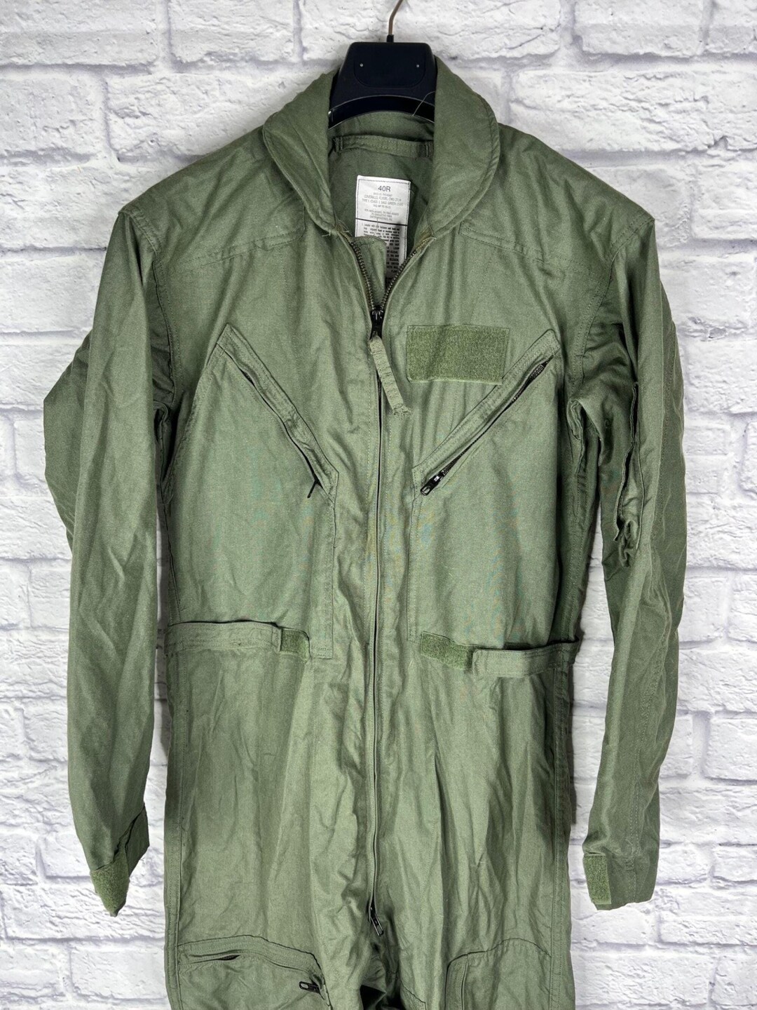 Sage Green CWU-27/P USAF Flyer's Coveralls Size: 40R 1, Aviator ...