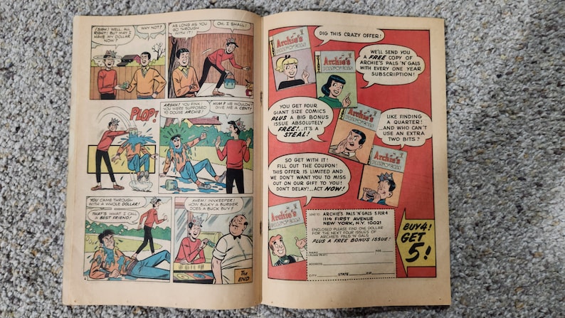Rare Vintage 'life With Archie' #60 and 'jughead' #141 Comics, Grade 7. ...