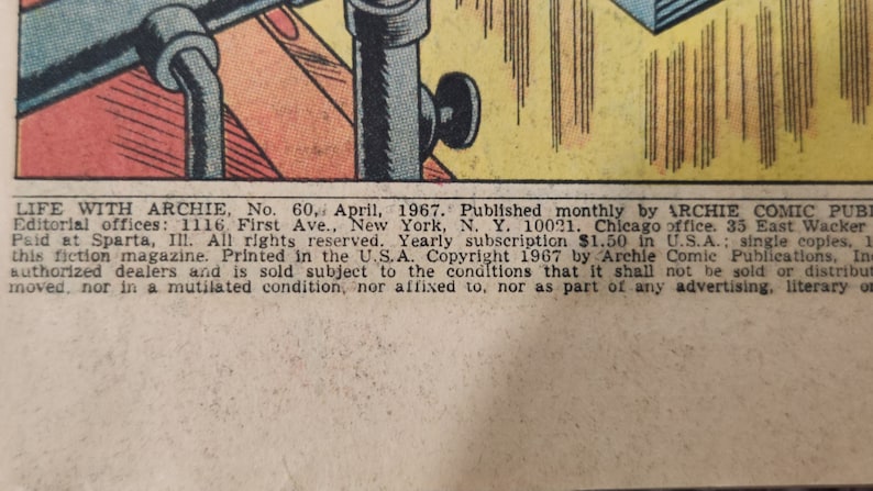 Rare Vintage 'life With Archie' #60 and 'jughead' #141 Comics, Grade 7. ...