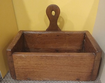 Early Wall Box Antique Primitive Hanging Wooden Container - Etsy