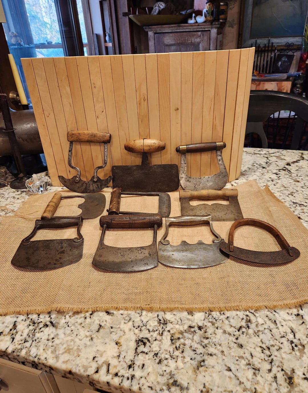 Antique Collection of 10 Hand Forged Food Choppers Primitive Antiques ...