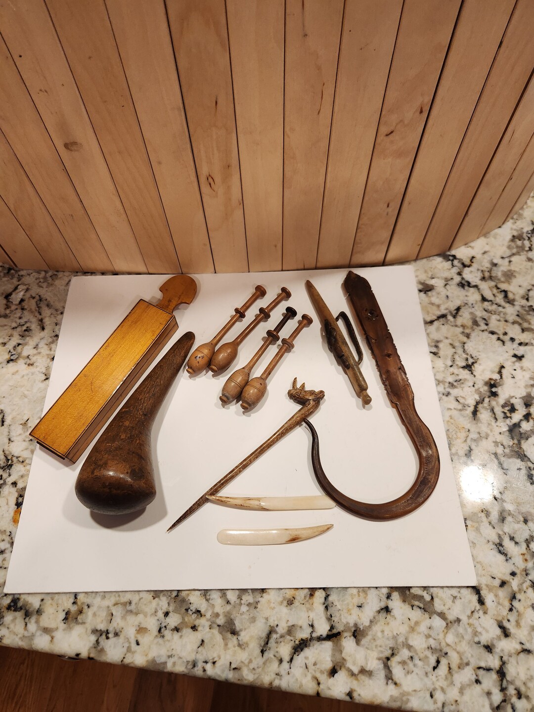 Antique Set of Sailor Sewing Items for Fixing Sails Primitive Antique ...