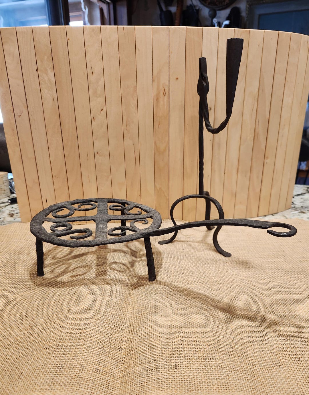 Antique Wrought Iron Scrolled Trivet Roaster Primitive Antique - Etsy