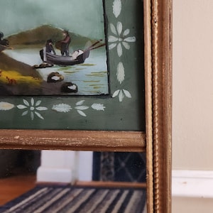 Antique Federal Reverse-painted Mirror Primitive Antique - Etsy