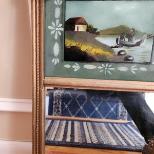 Antique Federal Reverse-painted Mirror Primitive Antique - Etsy
