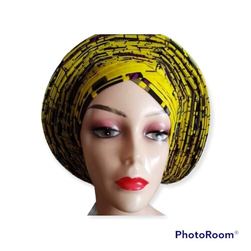 Nigerian Auto Gele African Gele Pre-styled Auto Gele - Etsy