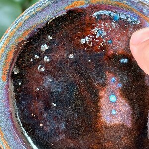3 Mini Purple Blue Multicolor Drippy Glaze Glazed Ceramic Stoneware ...