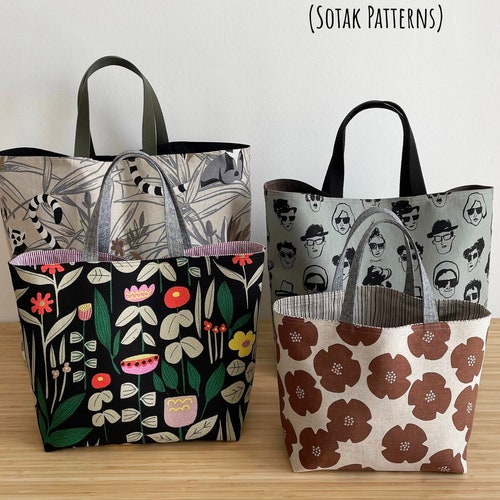 Original Satchel Tote Bag PDF Sewing Pattern Instant | Etsy