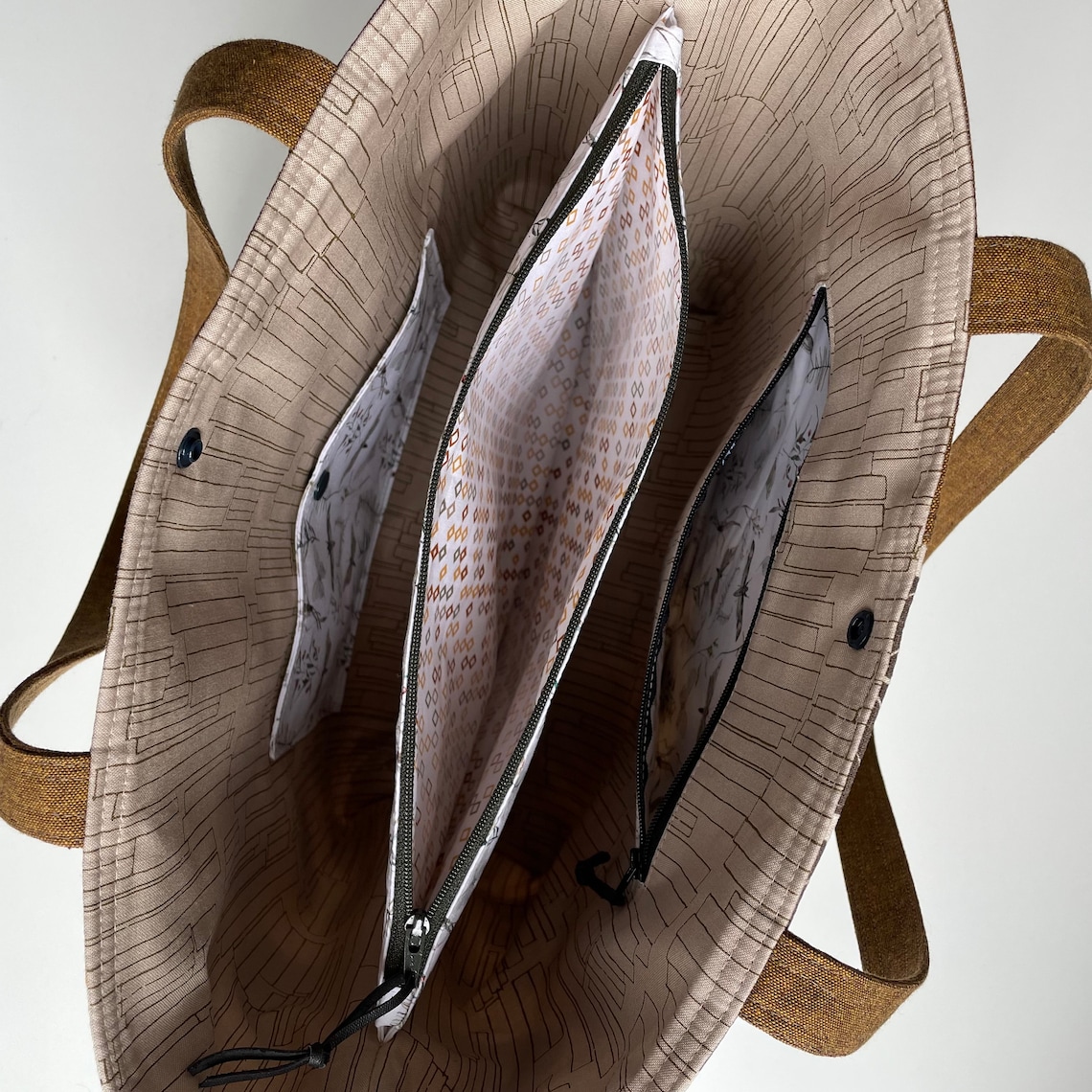 Cumbria Tote Bag Two Sizes Pdf Sewing Pattern Zipper Pocket | Etsy