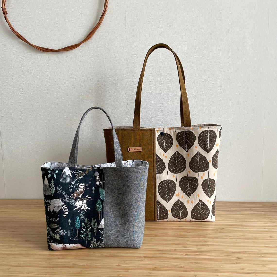 Cumbria Tote Bag Two Sizes Pdf Sewing Pattern Zipper Pocket | Etsy